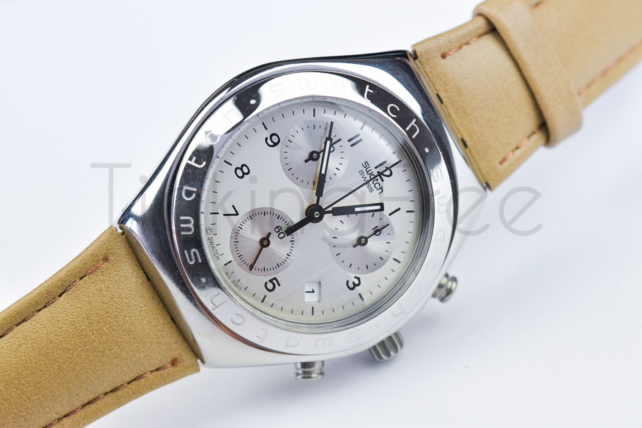 TICKINGFREE :: CATEGORIA :: CHRONO PRODOTTO :: Swatch Chrono Medio 2003 - YMS403 - Harebell - Nuovo